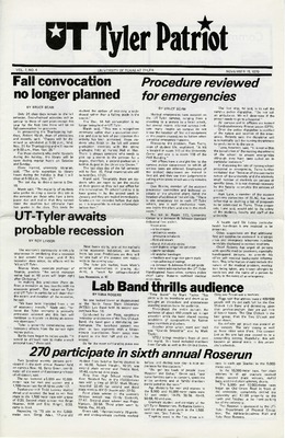 "UT Tyler Patriot Vol. 7 no. 4" by University of Texas at Tyler